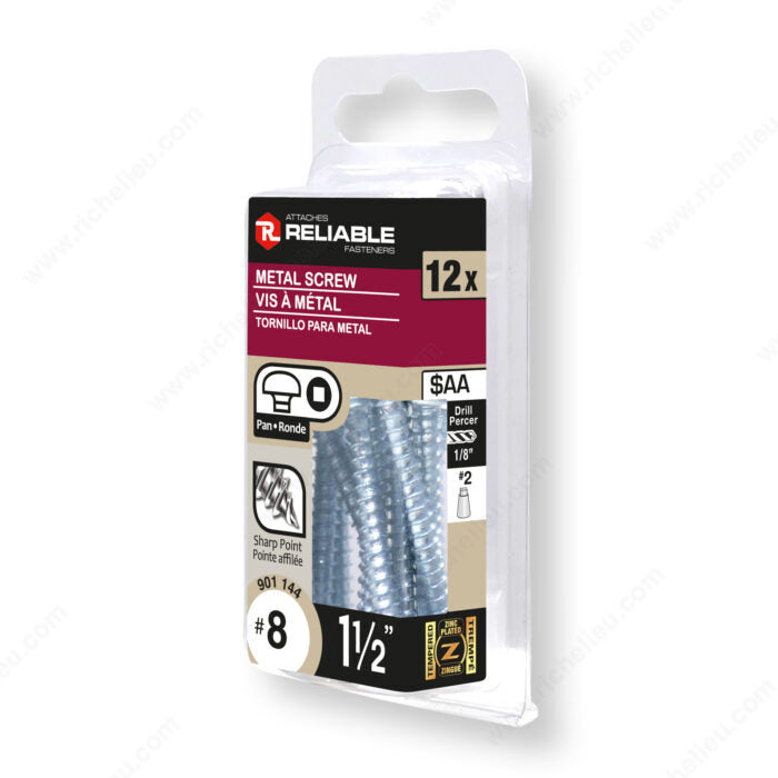 METAL SCREW #8 1 1/2'' 12PK – Country Depot