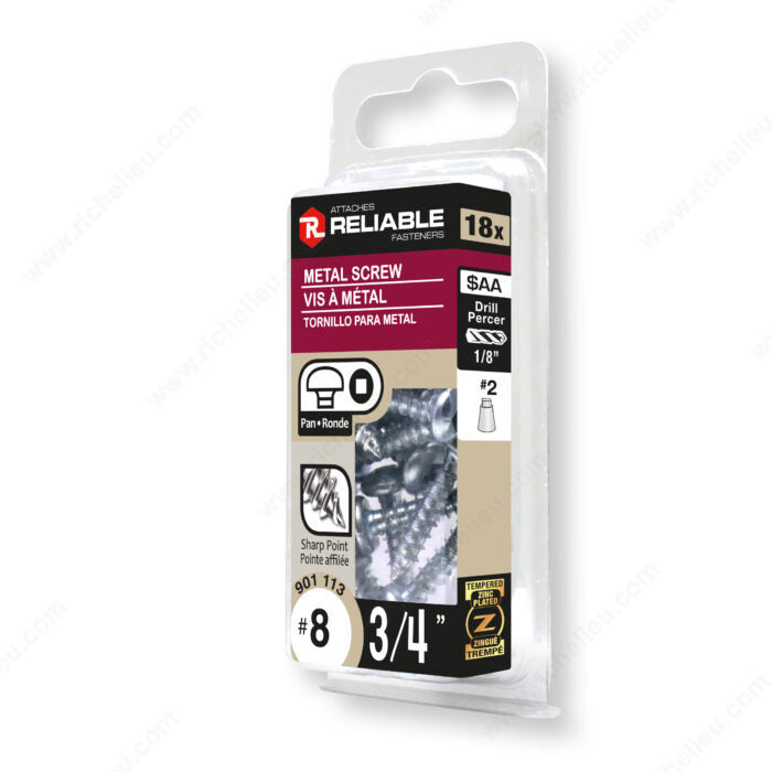 METAL SCREW #8 3/4'' 18PK – Country Depot